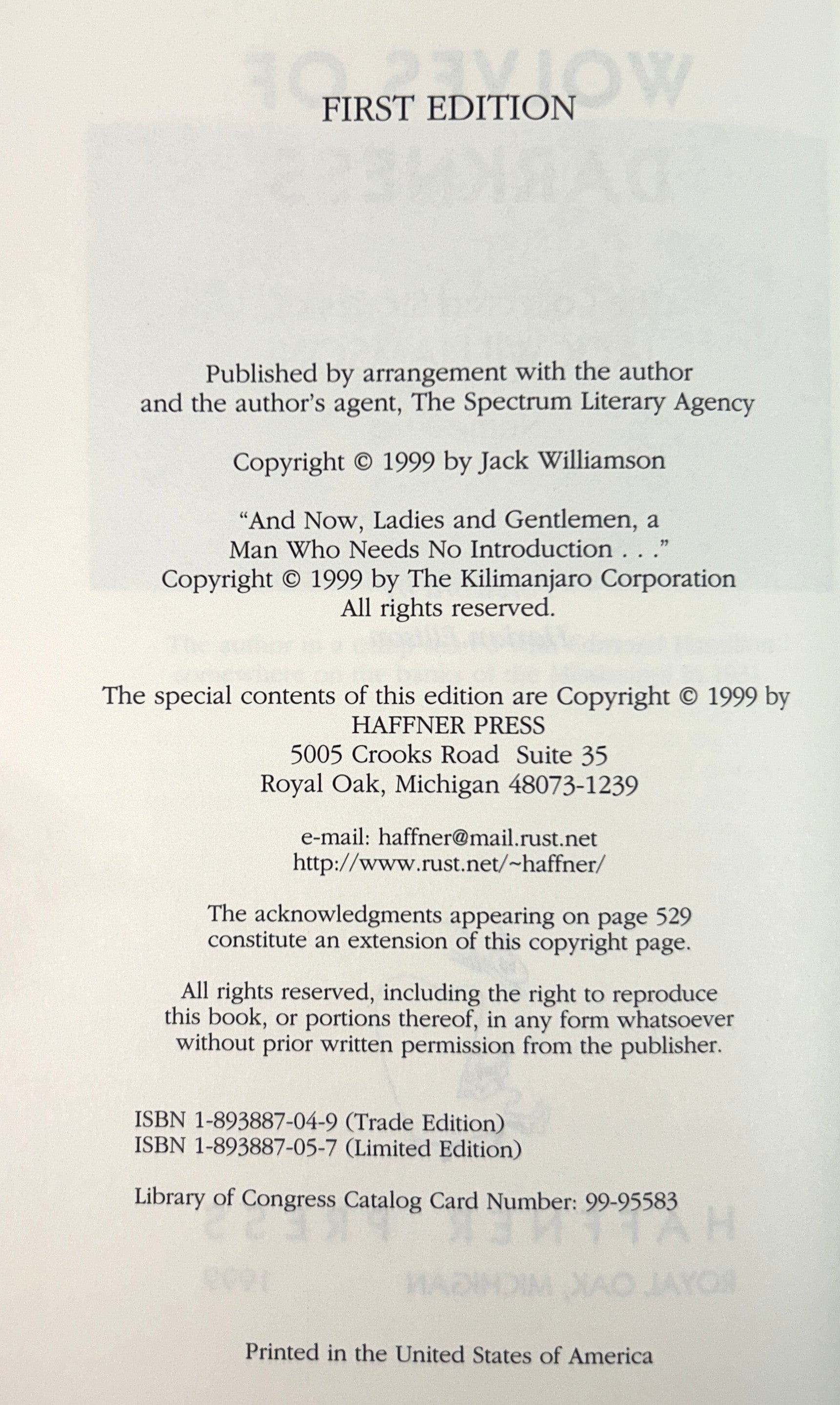 Complete 8 Volume Set of Collected Stories of Jack Williamson c 2000s ...